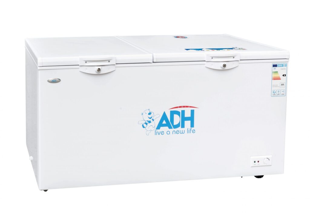 ADH 500-Litre Chest Freezer Double Door, BD-500 – White – Bawuza Uganda